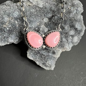 Pink Conch Tear Drop Necklace, Native American Navajo Indian Necklace ...