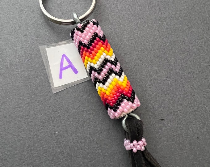 Native America Beaded Key Rings, Navajo Beaded Key Ring, Native ...