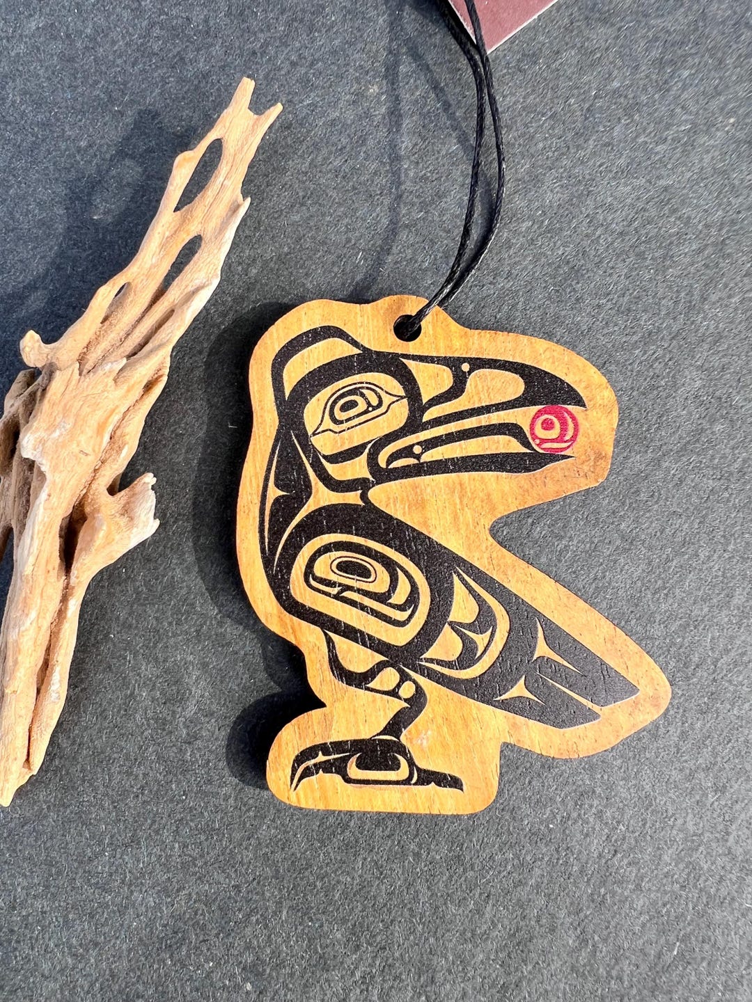 Haida Raven Wood Ornament: Pacific Northwest Holiday Decor - Etsy