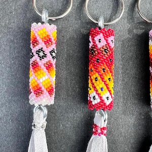 Beaded Navajo Keychain, Keychain, Indian Keyring, Native American ...