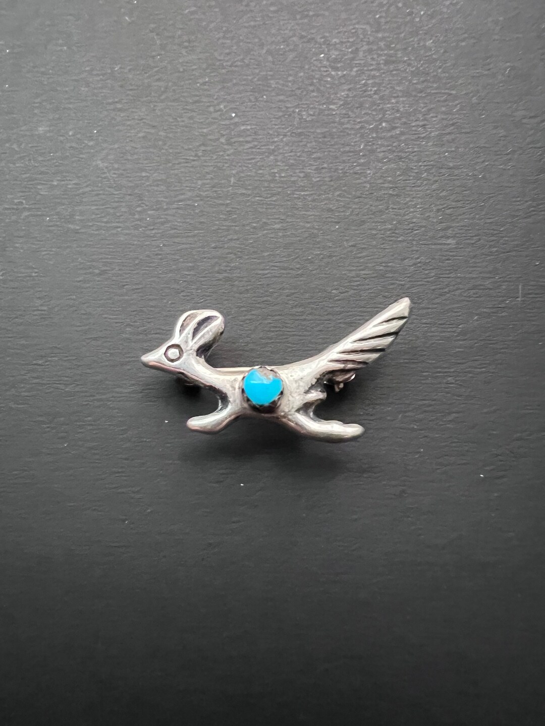 Vintage Sterling Silver Roadrunner Pin, Turquoise Southwest Jewelry - Etsy
