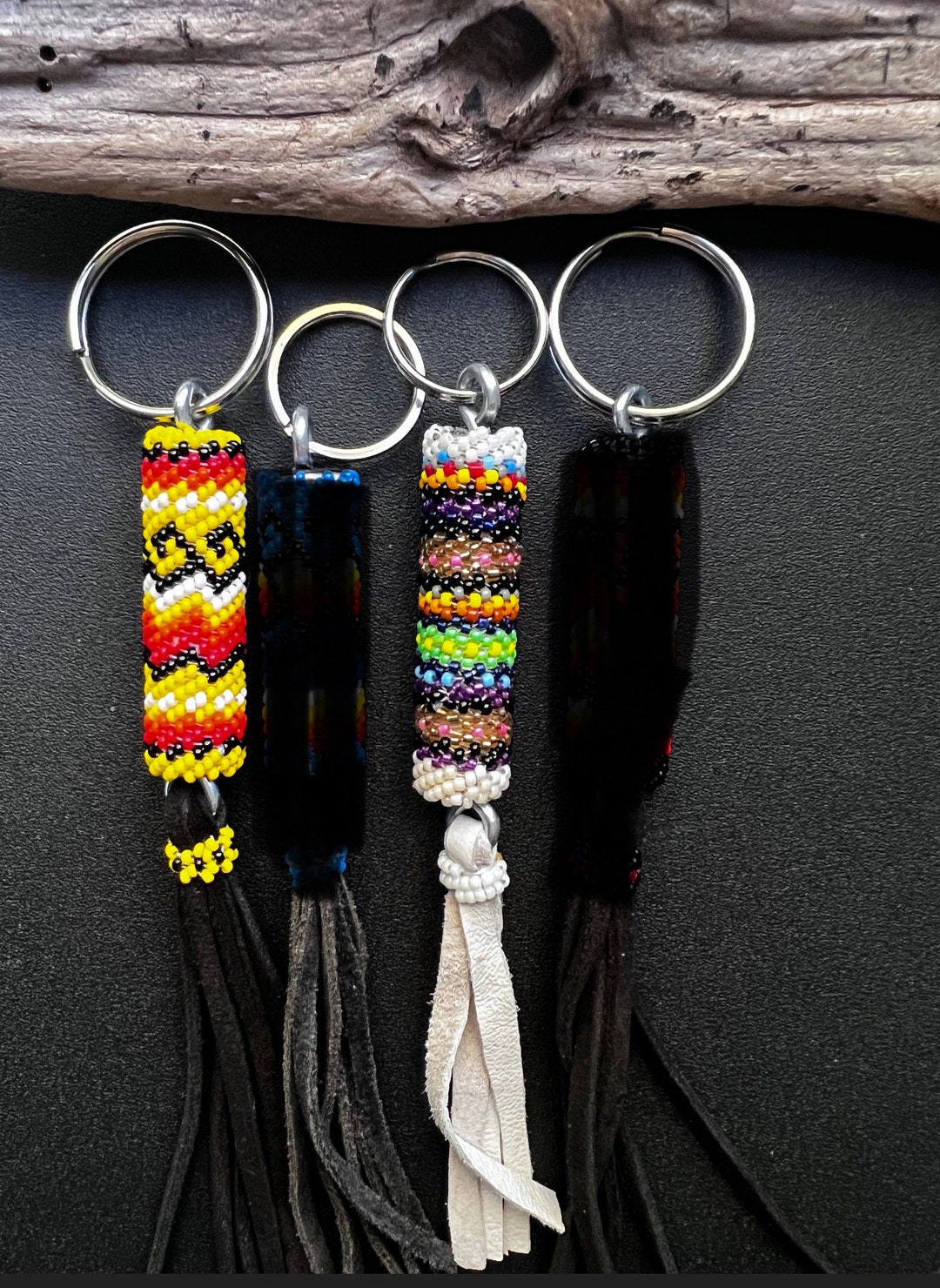 Beaded Native America Indian Keychain, Navajo Keychain, Indian Beaded ...
