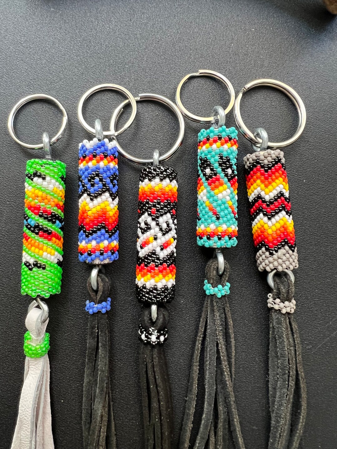 Keychain Beaded Native American , Navajo Keychain, Indian Beaded ...