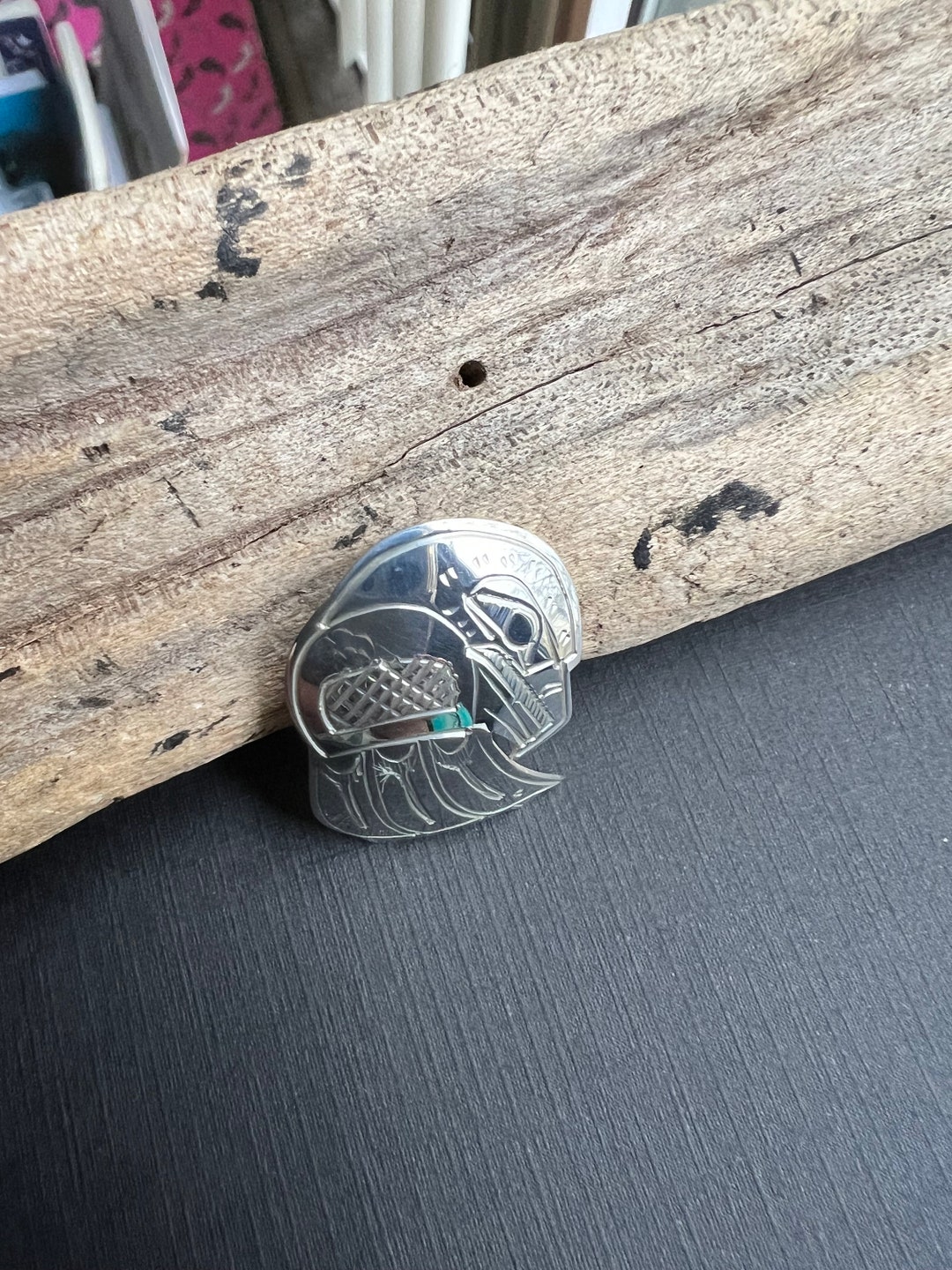 Native Pacific Northcoast Jewelry, Haida Vintage Eagle Pendant, SIGNED Haida Tribal Art ...