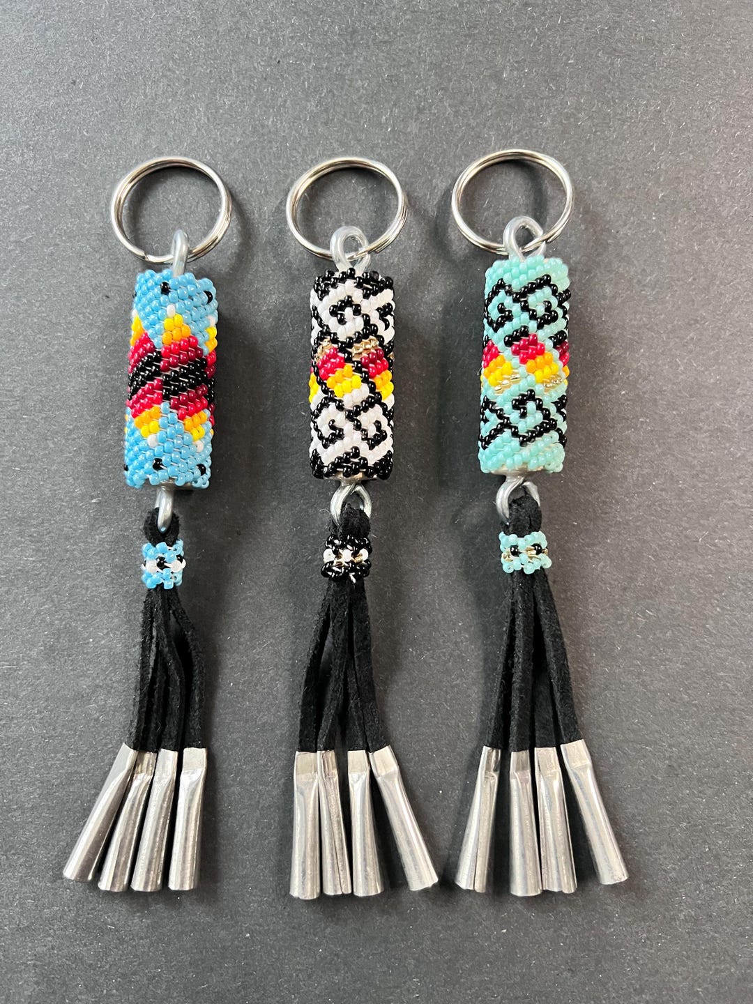 Beaded Navajo Keychain, Keychain, Indian Keyring, Native American ...