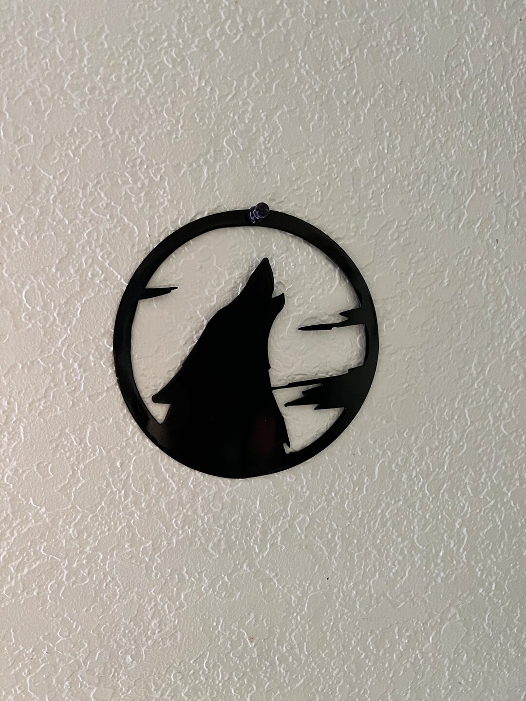 Native America Wolf Wall Decor, Saw Blade Wolf Decor, Howling Wolf ...