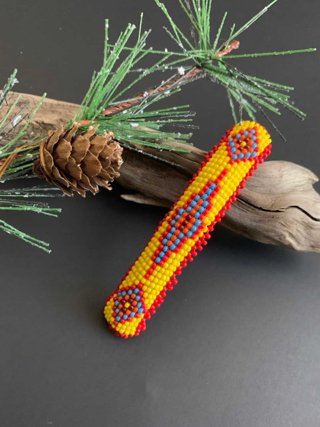 Lakota Beaded Hair Barrett: Native American Hair Clip - Etsy