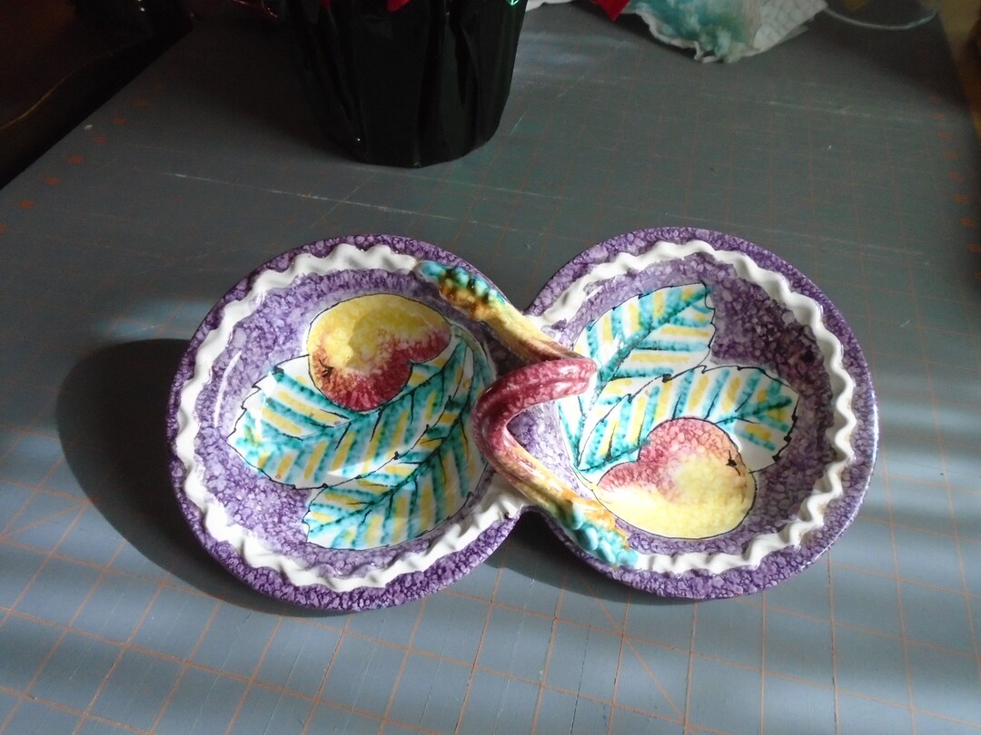 Double Candy Dish With Handle - Etsy