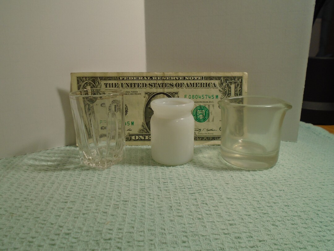 Three Unique Small Glass Containers - Etsy