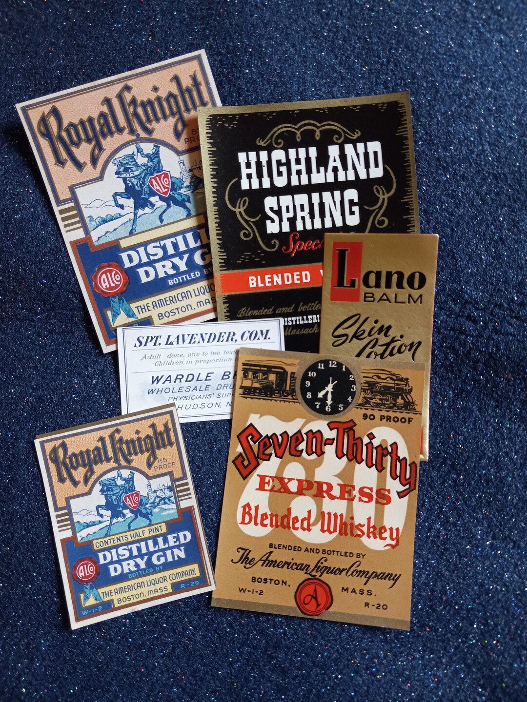 8 Assorted Vintage Bottle Lables, A - Etsy