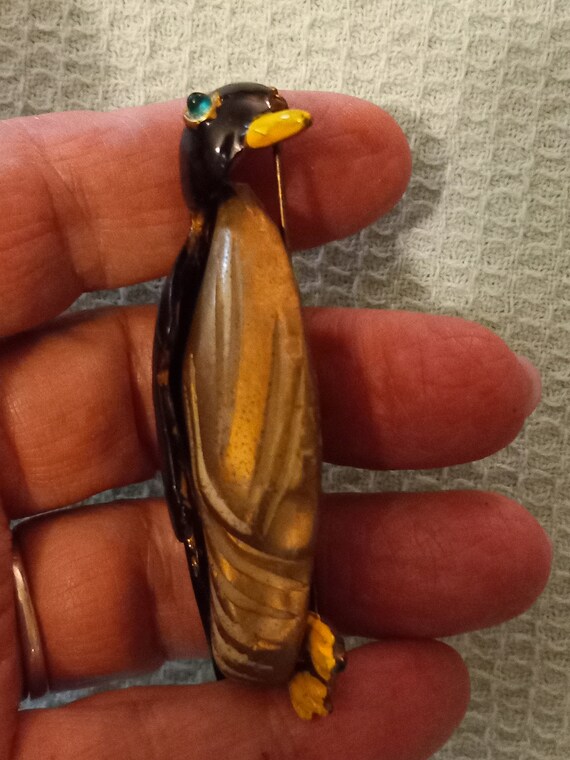 Hand Made Unusual and Rare Penguin Pin - Gem