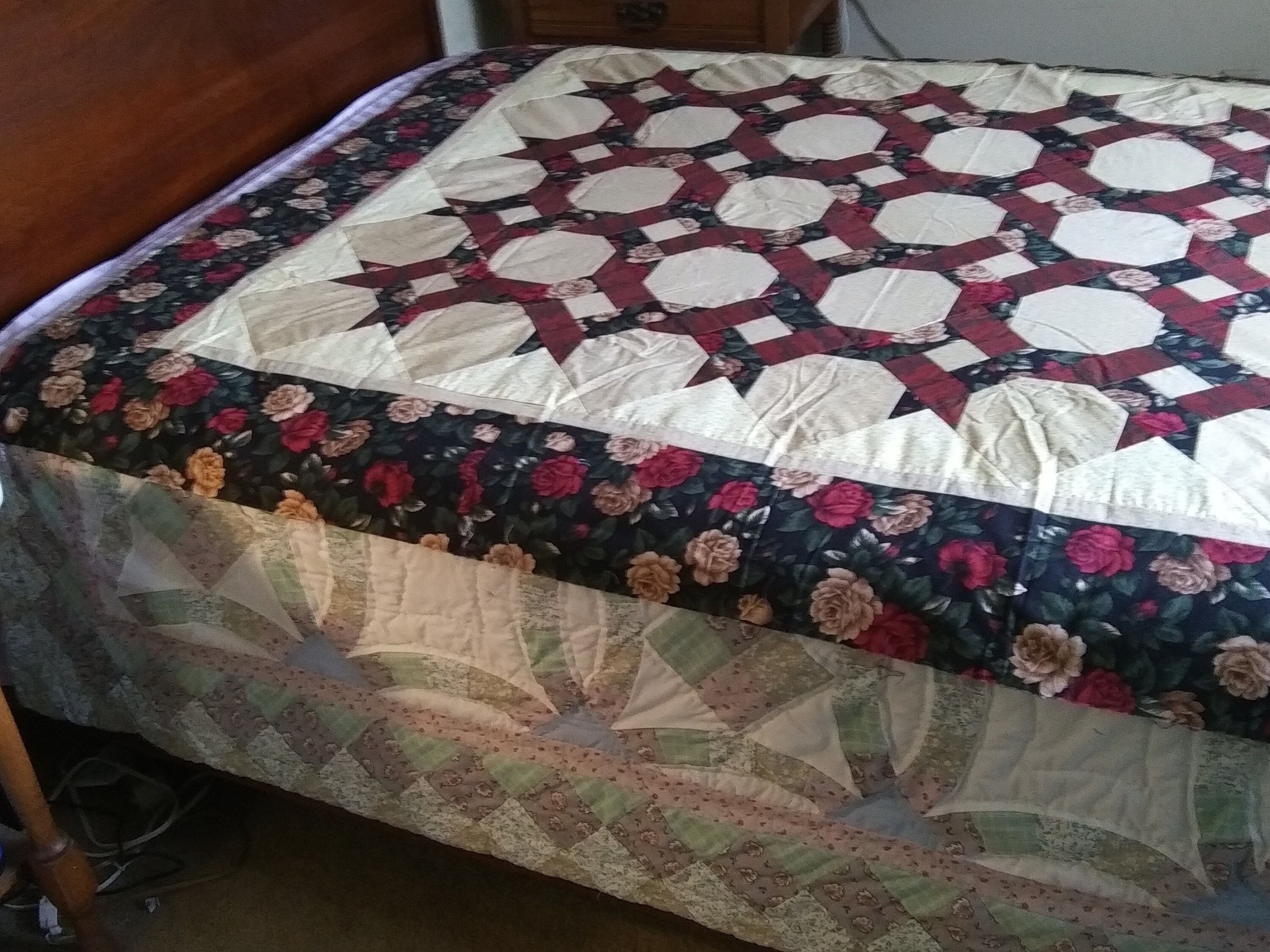 Lattice Pattern Cotton Quilt Top With Backing & Binding (74" X 57") - Etsy