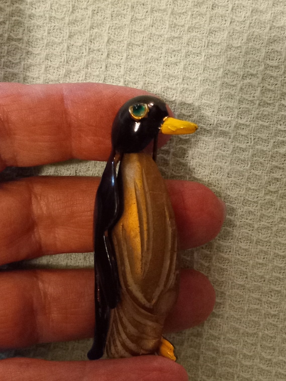 Hand Made Unusual and Rare Penguin Pin - Gem