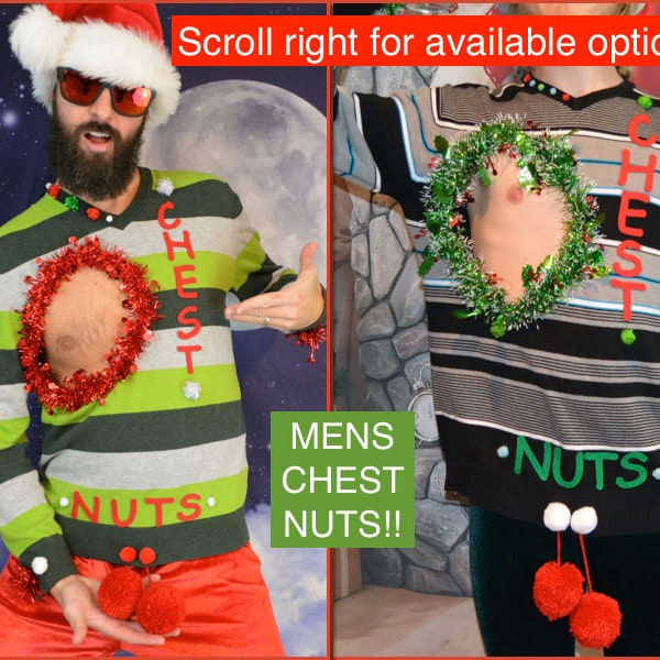 Ugly Christmas Sweater Boob Out - Etsy