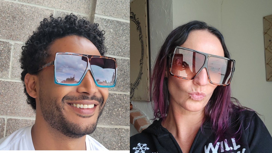Dope Oversize Sunglasses, Men, Women, Stylish, Rad and Fun, Flat Top ...