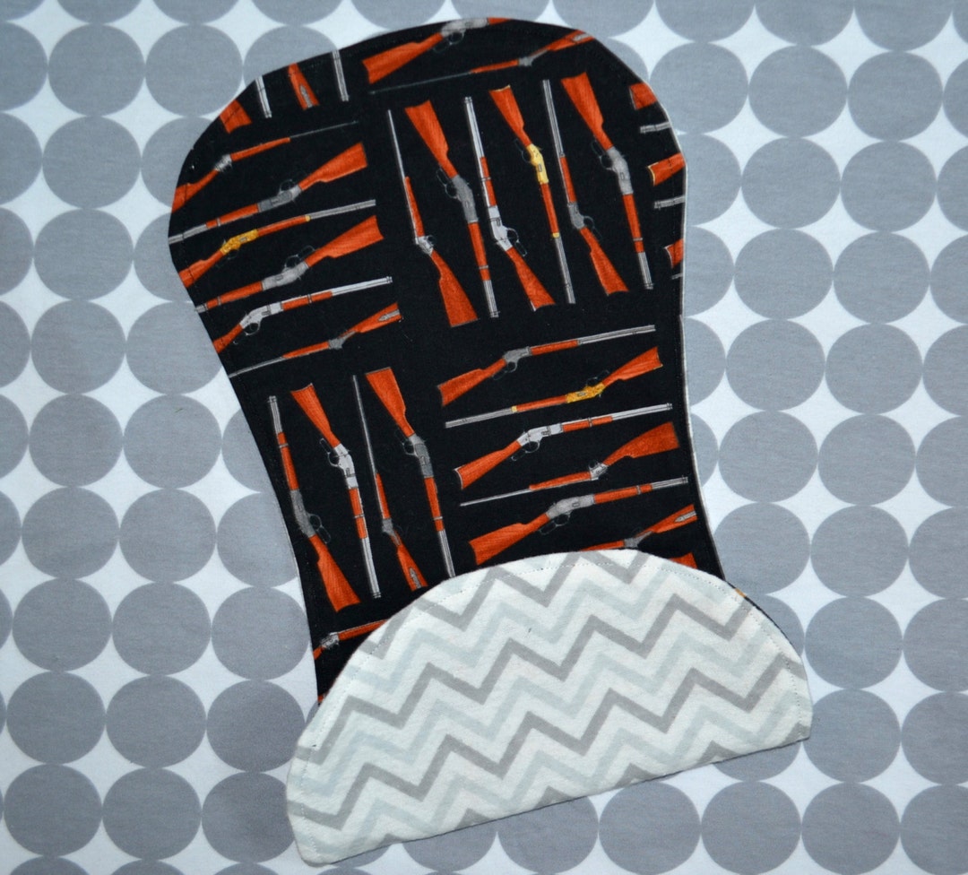 Rifle Print Burp Cloth, Chevron Flannel, Army Navy Gift - Etsy