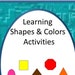 Shapes Matching Color Recognition P-K, K, Autism Activities Special ...