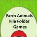 Farm File Folder Games, Farm Animals, Color/ Number Recognition ...