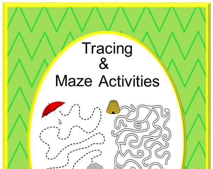 Tracing and Mazes Fine Motor Activities No Prep Printable Worksheets P ...