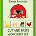 Farm Animals Kindergarten Special Education Autism Cut and Paste Fine ...
