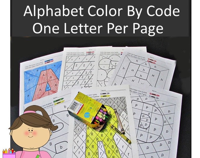 Special Education ABC Color by Code Preschool Kindergarten | Etsy