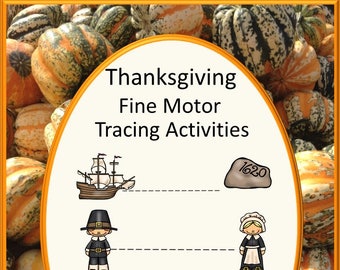 Thanksgiving Cutting and Tracing Pages for (Download Now) - Etsy