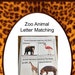 Zoo Animal Alphabet Uppercase Lowercaseletter Matching Cut and - Etsy