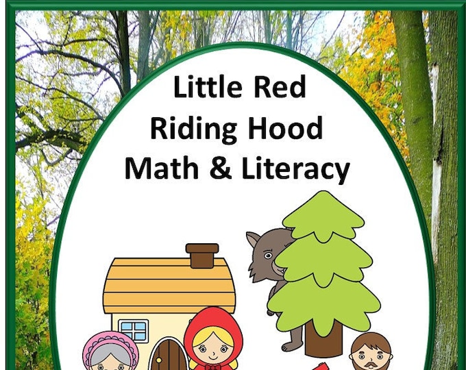Little Red Riding Hood Kindergarten Math Literacy Cut and | Etsy