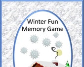 Winter Fun Memory Matching Game Fine Motor Skills Special - Etsy