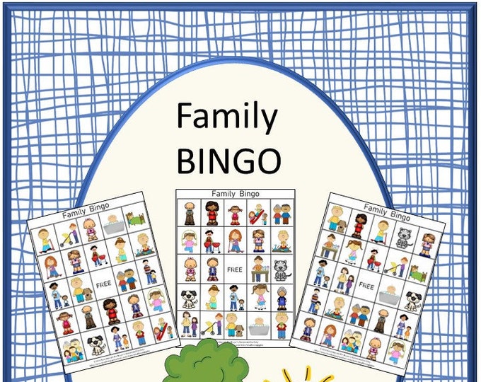 Family Bingo Special Education Activity Printable BINGO Games - Etsy