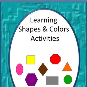 Shapes Matching Color Recognition P-K, K, Autism Activities Special ...