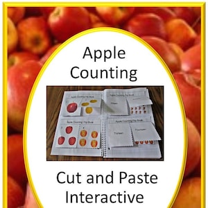 Apple Counting Interactive Cut and Paste Flip Book Special Education ...
