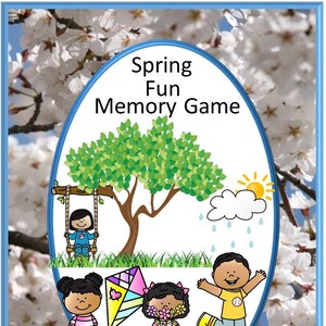 Spring Fun Memory and Matching Game Digital Download Printable Games ...