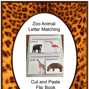 Zoo Animal Alphabet Uppercase Lowercaseletter Matching Cut and Paste ...