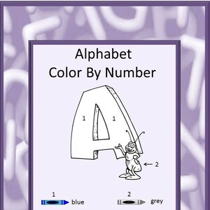 Alphabet Color by Number Printable Digital Download Special Education ...