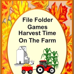 Preschool File Folder Games, Farm Math Teacher Printables, Digital ...