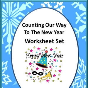 New Year's Counting Worksheets, Celebrating the New Year Math Cut and ...