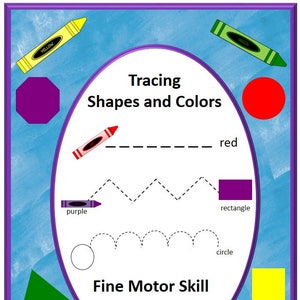 Tracing Shapes and Color Activities Geometry P-K, K, Early Childhood ...