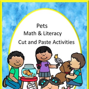 Pets Cut and Paste Digital Download Pre-k, K, Special Education, Autism ...