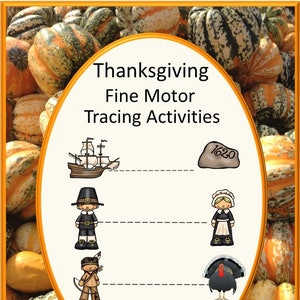 Thanksgiving Activities Tracing Fine Motor Pre-k, Kindergarten, Special ...