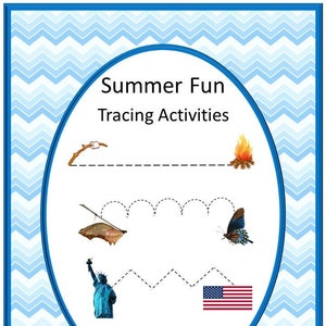 Summer Fun Tracing Activities Digital Download, Printable Worksheets ...