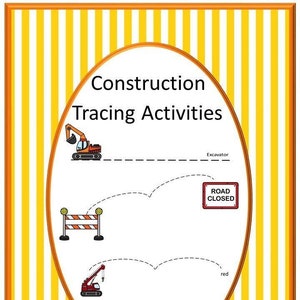 Road Construction Tracing Activities, Fine Motor Skills, Pre-k ...