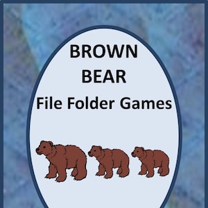 Brown Bear Brown Bear File Folder Games Math and Literacy Preschool ...