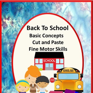 Back to School Basic Concepts Cut and Paste Fine Motor Skills ...