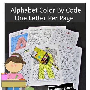 Special Education ABC Color by Code, Preschool, Kindergarten, Autism ...