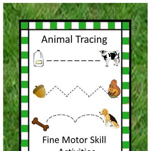 Animals Tracing Lines Worksheets Internet Activities P-K,K, Special ...