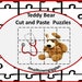 Teddy Bear Cut and Paste Puzzles Preschool Kindergarten Special ...