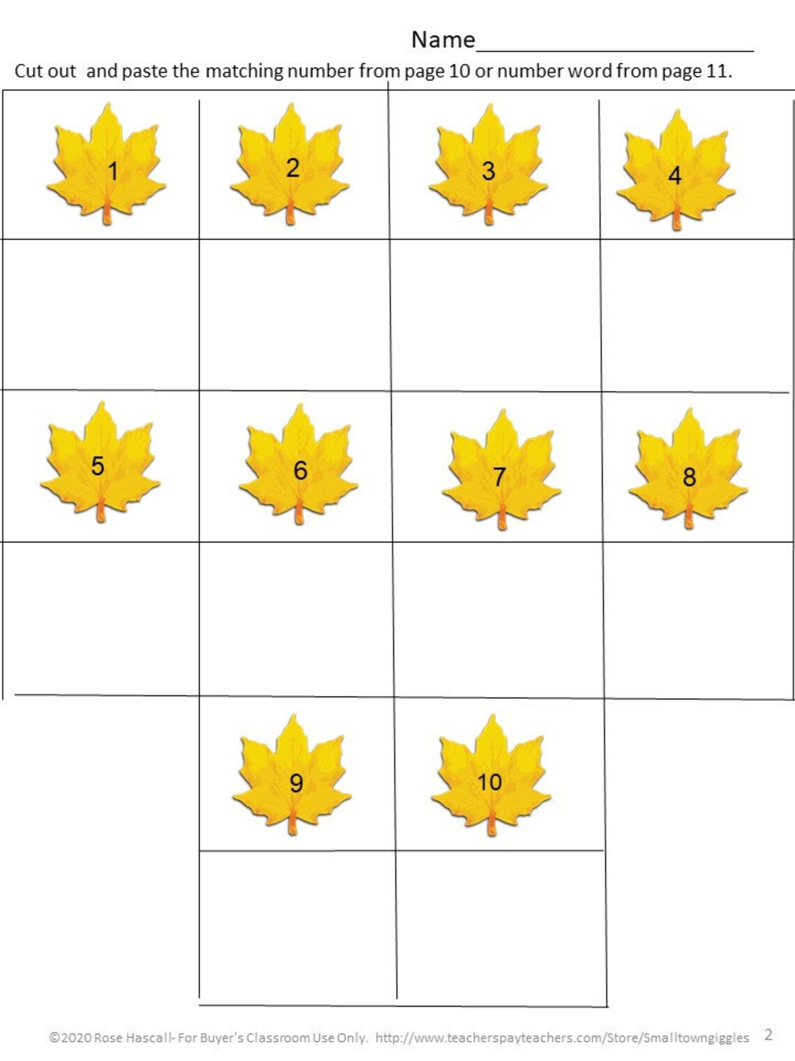 Fall Math Worksheets Digital Download and Print Distance Learning P-K ...