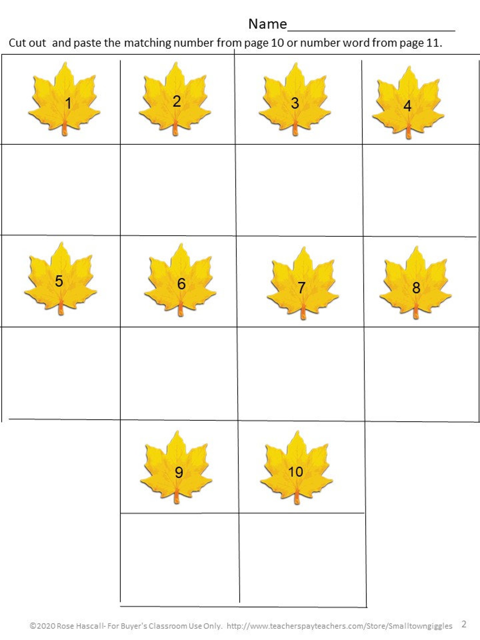 Fall Math Worksheets Digital Download and Print Distance Learning P-K ...