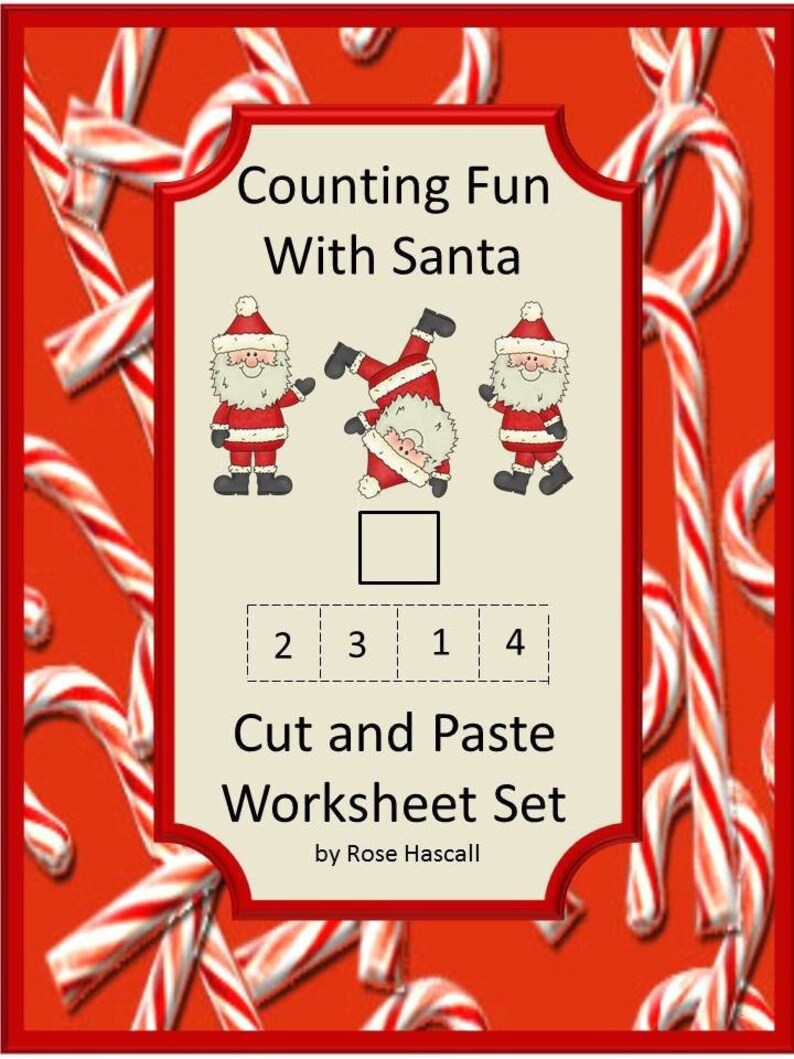 Counting Fun With Santa Cut and Paste - Etsy